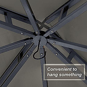 MASTERCANOPY Outdoor Garden Gazebo for Patios with Stable Steel Frame(11x11, Dark Gray)