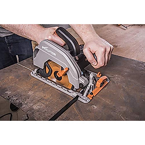 Evolution Power Tools R185CCS 7-1/4" TCT Multi-Material Cutting Circular Saw, 7-1/4", Orange