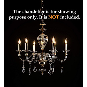 Mandala Crafts Pack of 12 E12 25W Flame Tip Candelabra Light Bulbs for Appliance Chandelier Light Bulb