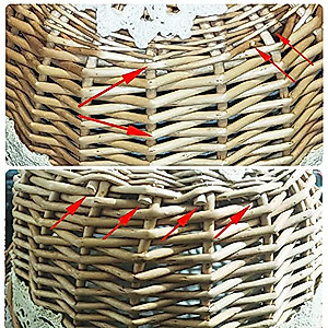 Coralpearl Rattan Wicker Woven Food Dome Lid Cover and Table Serving Tray Storage Plate Platter with Handles for Picnic Party Bread Cake Pizza Dry Fruit Dessert Indoor Outdoor (Brown)