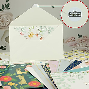 Nuposul Thank You Cards with Envelopes - 24 Blank Note Cards for All Occasion, Baby Showers,wedding, birthday party