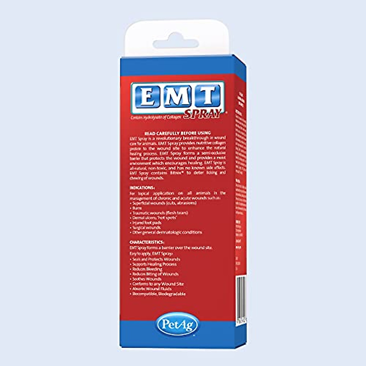 PetAg EMT First Aid Spray for Dogs - Contains Hydrolyzed Collagen with Bitrex - Soothes, Seals, and Protects Wounds - 1 fl oz