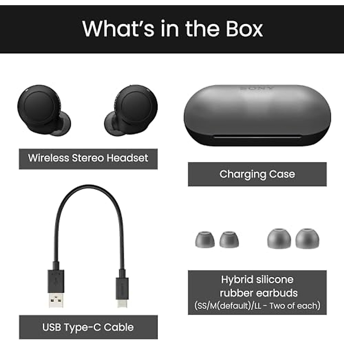 Sony True Wireless Headphones - Up to 20 Hours Battery - Charging case - Voice Assistant Compatible - Built-in mic for Phone Calls - Reliable Bluetooth - WF-C500/WZ - Limited Edition - Pearl White