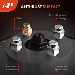 A-Premium M12-1.50 Wheel Lug Nuts Compatible with Ford Focus Dodge Grand Caravan Charger Chrysler Town & Country Honda Passport Front or Rear 10-PC Set