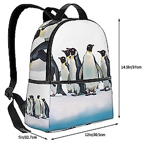 BAFAFA Penguins Printed Travel Backpack Business Work Bag Computer Bag Outdoor Sports Rucksack