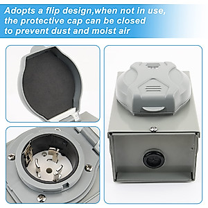 Luckyweld 50Amp Generator Power Inlet Box,125/250V, 12500W,NEMA SS 2-50P Generator Inlet Box,Waterproof, Outdoor Use