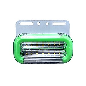 ZLAMP 4 X LED Trailer Side Lights 24V Dynamic Marker Lights For Trucks Clearance Lights Lighting Red White Amber Blue Green (Color : Green)