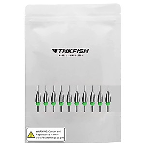 THKFISH Fishing Weights Bullet-Weights Carolina Ready Rigs Pre Rigged Carolina Rigs 1/5oz 10pcs