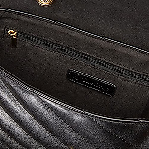 The Drop Women's Koko Quilted Flap Bag, Black, One Size