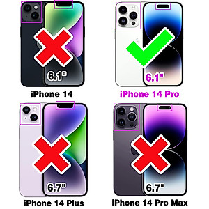 Compatible with iPhone 14 Pro 6.1 inch Wallet Case Crossbody Shoulder Strap Stand Card Holder Multi-Function 2in 1 Detachable Magnetic Phone Cover for iPhone14Pro 5G i i-Phone i14 iPhone14 14Pro Black