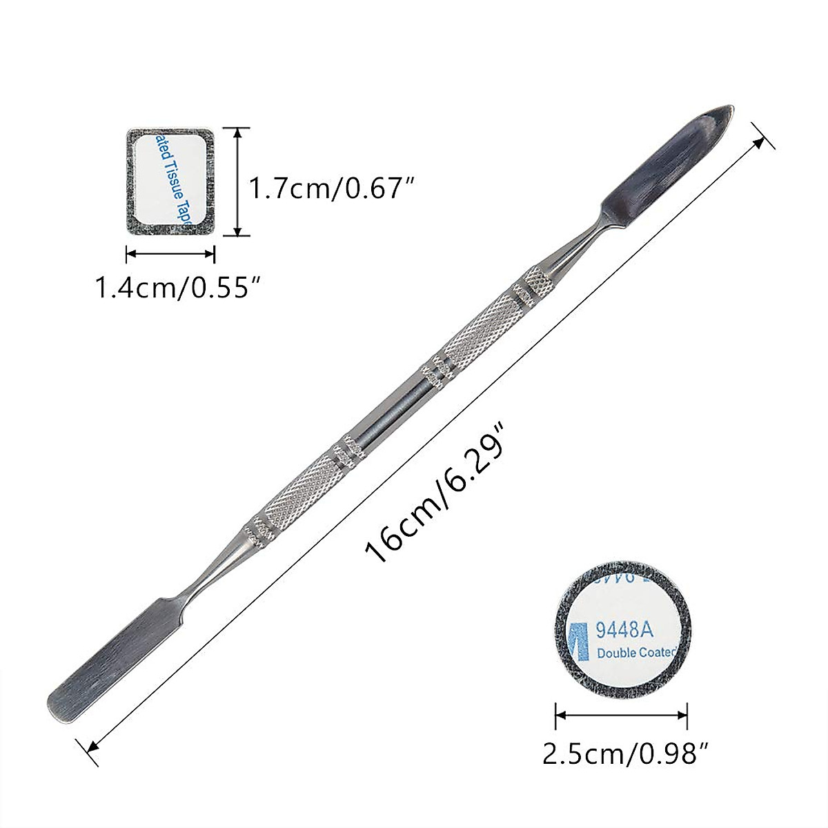 DanziX 70Pcs Metal Stickers for Eyeshadow Palette Set,Palette Empty Eyeshadow Makeup Palette + 2 Depotting Spatula (35Pcs Round + 35Pcs Square)