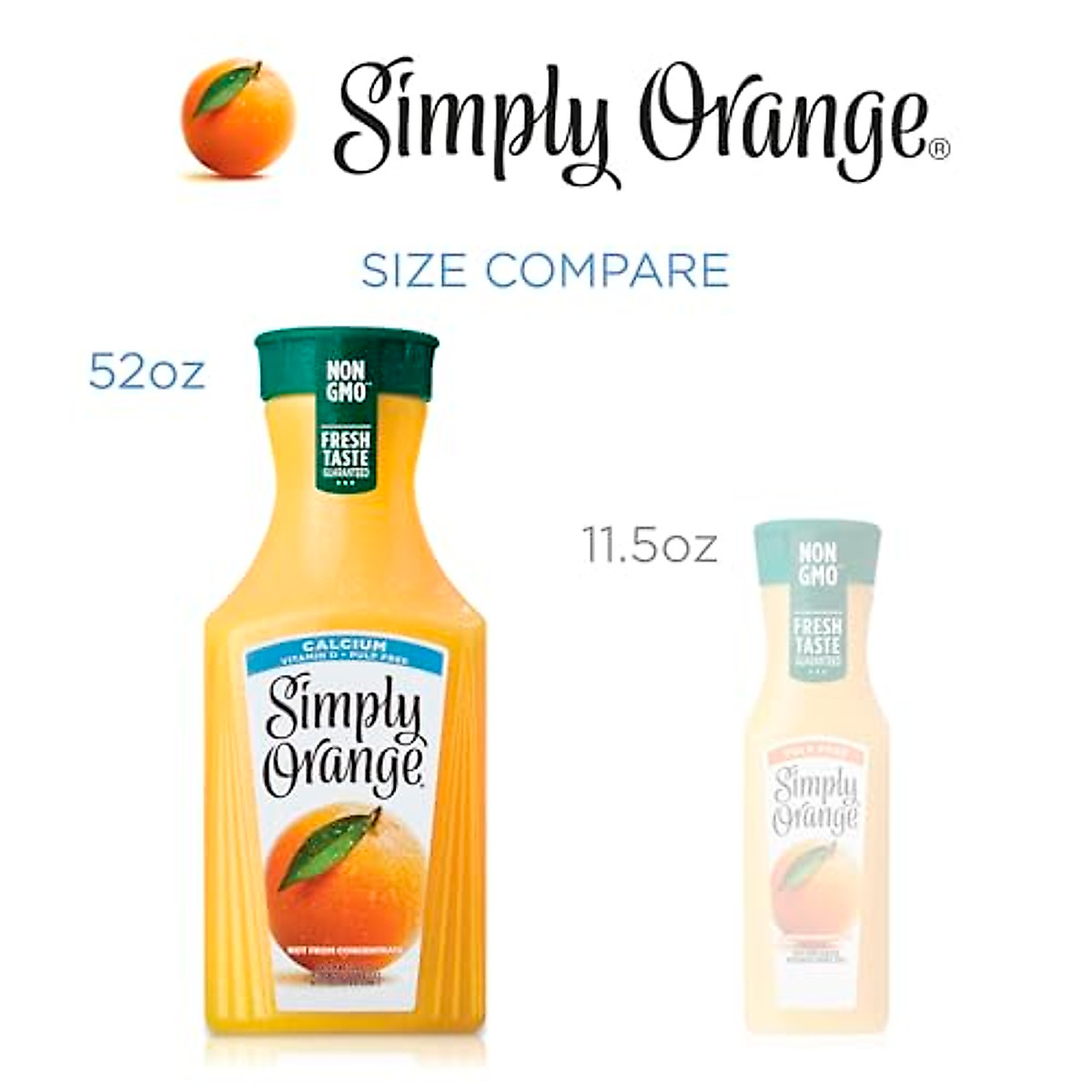 Simply Orange Juice, 52 fl oz, 100% Juice w/Calcium & Vitamin D, Not from Concentrate