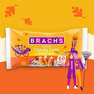 Brach's Classic Candy Corn Trick or Treat Packs, 60 Mini Pouches