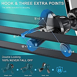 ZaisuiFun Phone Mount for Car Vent, Cell Phone Holder Car Hands Free Phone Stand for Car Phone Holder Mount Fit iPhone, Smartphone, Cell Phone Automobile Cradles Universal