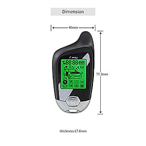 EASYGUARD EC203 2 Way car Alarm System with LCD Pager Display, ultrasonic Sensor & Shock Sensor DC12V