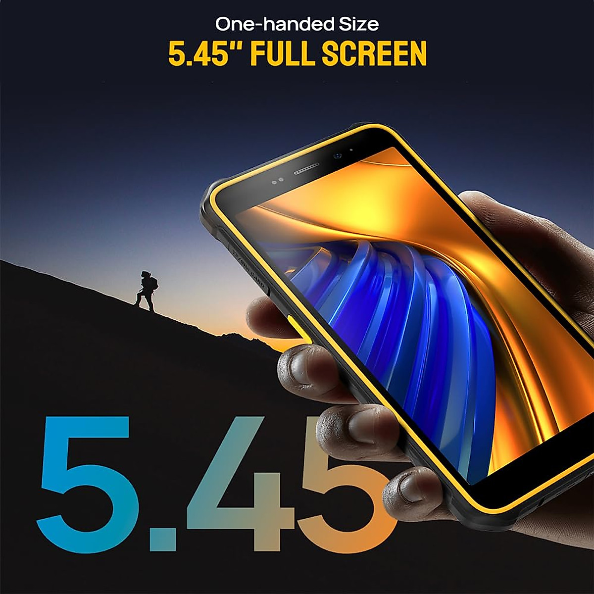 Ulefone Armor X12 Pro Rugged Smartphone Unlocked, MTK Helio G36 8GB+64GB Android 14 Cell Phone, 13MP+8MP, 5.45" HD+, 4860mAh, Dual SIM 4G Rugged Phone, NFC GPS OTG FM,T-Mobile,Black