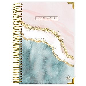 bloom daily planners Hardcover Contacts Address Password Book - Alphabetical Organizer with Tabs - 6” x 8.25" - Daydream Believer