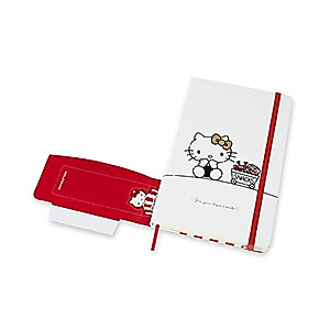 Moleskine Limited Edition Hello Kitty Notebook, Hard Cover, Large (5" x 8.25") Plain/Blank, White, 240 Pages
