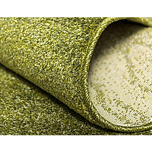 Unique Loom Del Mar Collection Area Rug - Sarah (7' 1" x 10' Rectangle, Light Green/ Ivory)