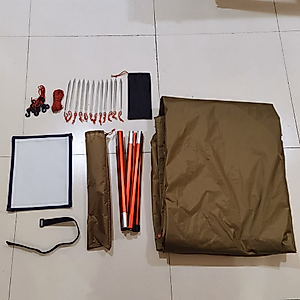 MCETO TX400PRO Teepee Hot Tent with Stove Jack Snow Skirt Lightweight Waterproof Winter Camping Hunting Hiking (Olive)