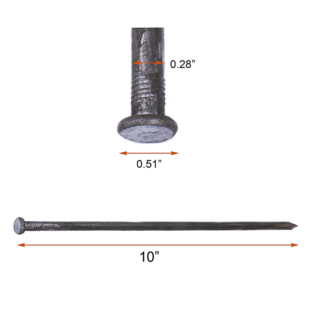 Landscape Stakes,Metal Landscape Edging Anchoring Spikes, 50PCS 10 Inch Landscape Paver Edging Anchoring Stake for Artificial Turf, Weed Barrier, Tent Spikes, Camping (50)