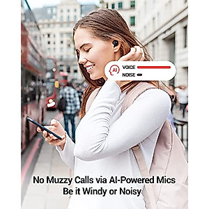 Wireless Earbuds, LavaBeans True Bluetooth In-ear Headphones 35H Playback with Power Display, IPX 8 Waterproof Touch Control Stereo Sound Earphone for Home Work Sports compatible with iPhone & Android