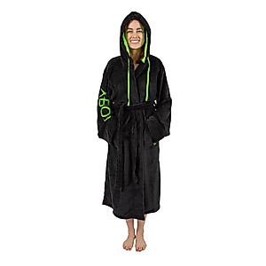 Xbox Gamer Unisex Hooded Fleece Robe for Adults | One Size Fits Most