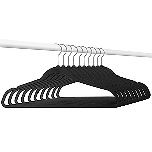 Member's Mark Elite-Quality Black Velvet Hangers with Chrome Hooks (Pack of 50)