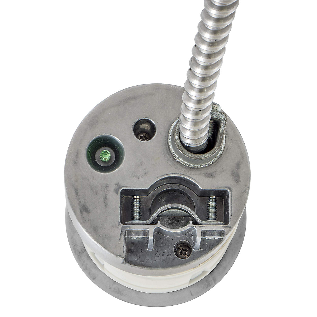 Bryant Electric RCT201ALU 15A 125V Tamper Resistant Pop-Up Countertop Receptacle Flush Mount, 15 Amp, Brushed Aluminum