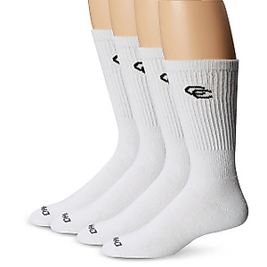 Dan Post Cowboy Certified All Around Crew Socks 4 Pack - Socks for Men - Toe Seam - Arch Support White 10 (US Men's Shoe 10.5-13) One Size