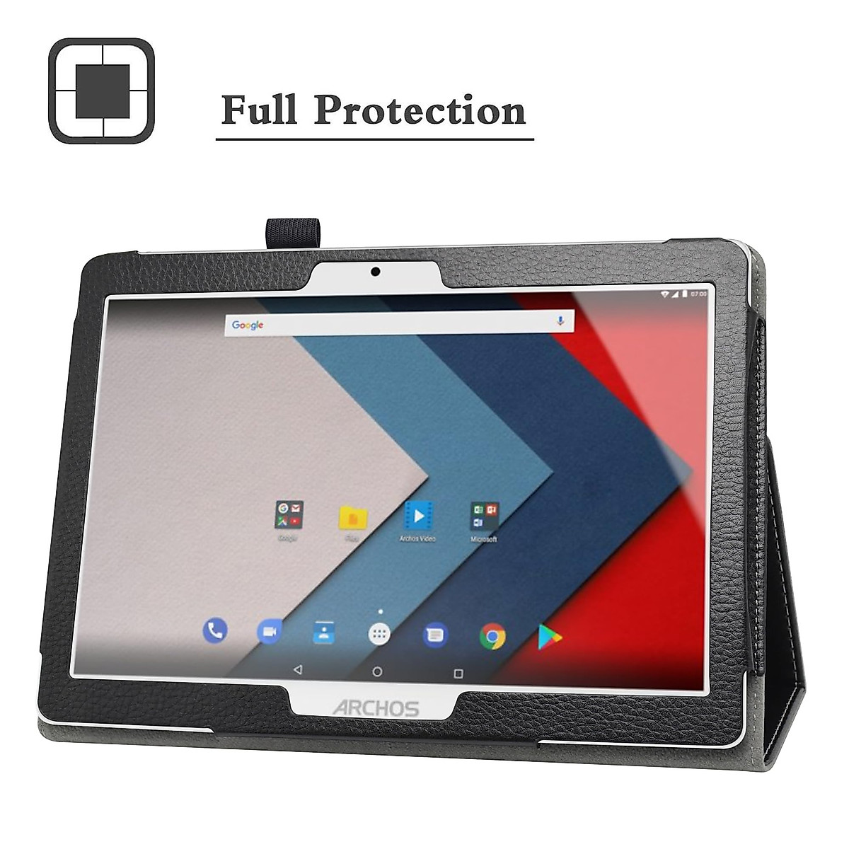 Bige for SKYPAD 10 Case, PU Leather Folio 2-Folding Stand Cover for Sky Devices SKYPAD 10 / Digiland DL1036 10" Tablets, Black