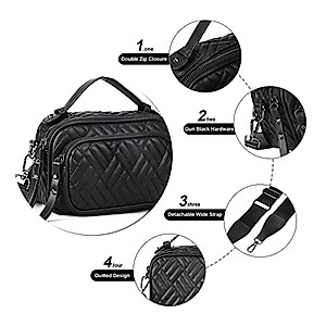 Small Crossbody Purses for Women PU Leather Quilted Cross Body Bag and Satchel Handbags with Top Handle
