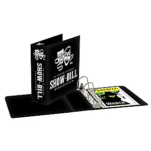 Show-Bill/Playbill Binder for Broadway and Theatre Show-Bills, Comes with 20 Sheet Protectors to Hold and Organize All Your Playbills, D-Ring, Black, by Ring Binder Depot