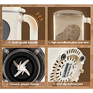 SAKER Automatic Nut Milk Maker,35oz Homemade Almond, Oat, Soy, Plant-Based Milk and Dairy Free Beverages, Almond Milk Maker with Delay Start/Keep Warm/Boil Water, Soy Milk Maker