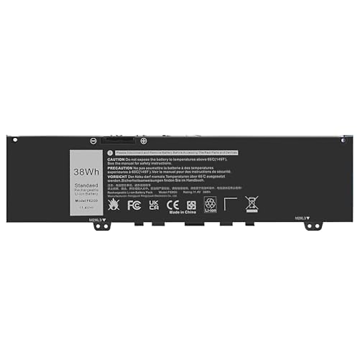 YXKC F62G0 39DY5 38Wh Laptop Battery for Dell Inspiron 13 7000 i7373 7373 7386 2-in-1 7370 7380 5370 P83G P87G P91G P83G001 P83G002 P87G001 Vostro 13 5370 039DY5 0F62G0 RPJC3 0RPJC3 F62GO 11.4V