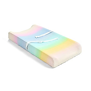 Hello Spud Ombre Organic Cotton Changing Pad Cover, 32" x 16" x 5", Multi