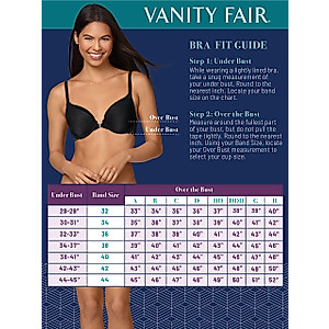 Vanity Fair Women's Illumination Front Closure Bra, 3-Way Convertible Staps, Lightly Lined Cups up to DD, Beige, 36C
