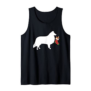 Collie Christmas Stocking Stuffer Dog Tank Top