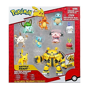 Pokémon Battle Figure 10 Pack – Nine 2-inch Battle Figures and One 4.5-inch Battle Figure