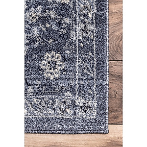 nuLOOM Vintage Florid Emma Area Rug, 4x6, Blue