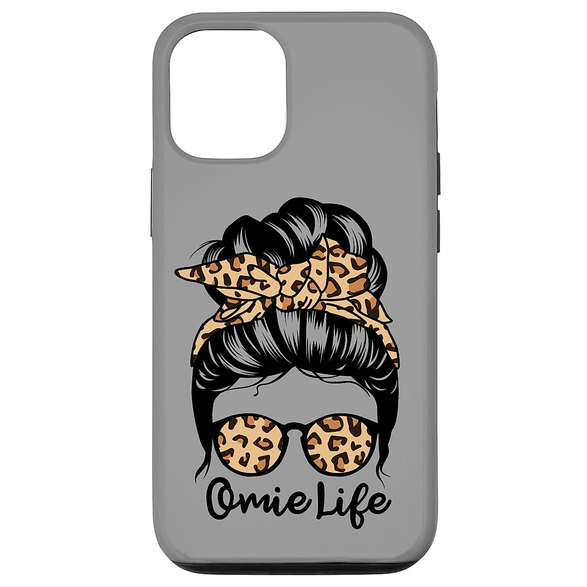 iPhone 12/12 Pro Omie Life Messy Bun Hair Funny Grandma Case