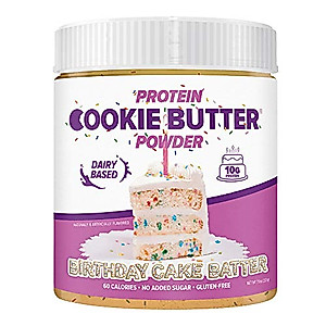 Flexible Dieting Lifestyle Whey Protein Cookie Butter Powder - Birthday Cake Batter | Keto-Friendly, Low Carb, No Added Sugars, Gluten-Free | Easy to Mix, Bake and Spread | 7.9oz