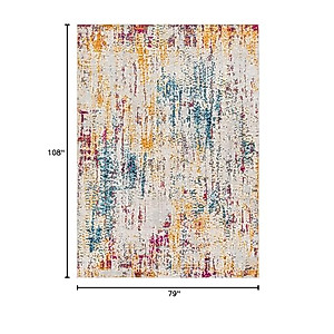 Livabliss Hezel Modern Abstract Area Rug,6'7" x 9',Multi