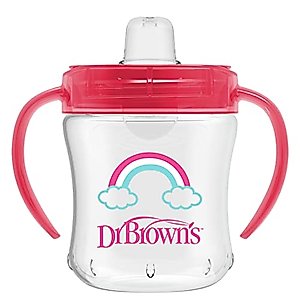 Dr. Brown's Transition Sippy Cup with Soft Spout - Pink - 6oz - 6m+