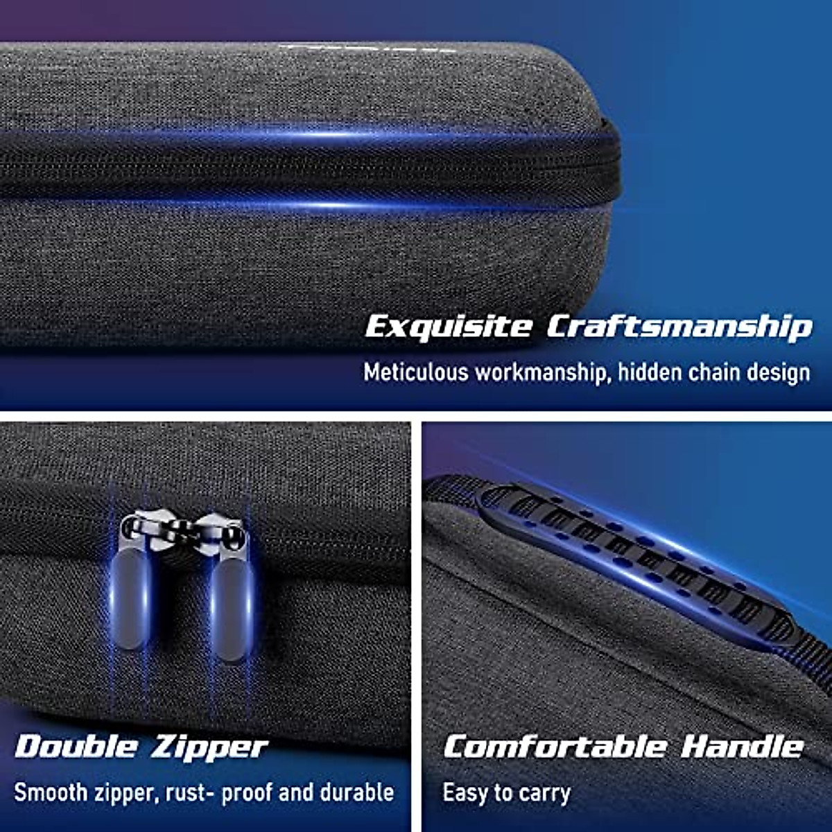 TOQIBO Protective Carrying Case for Steam Deck, Portable Travel Carrying Case Pouch Compatible with Steam Deck Console & Accessories, Hard Shell Carry Case Built-in AC Adapter Charger Storage Bag