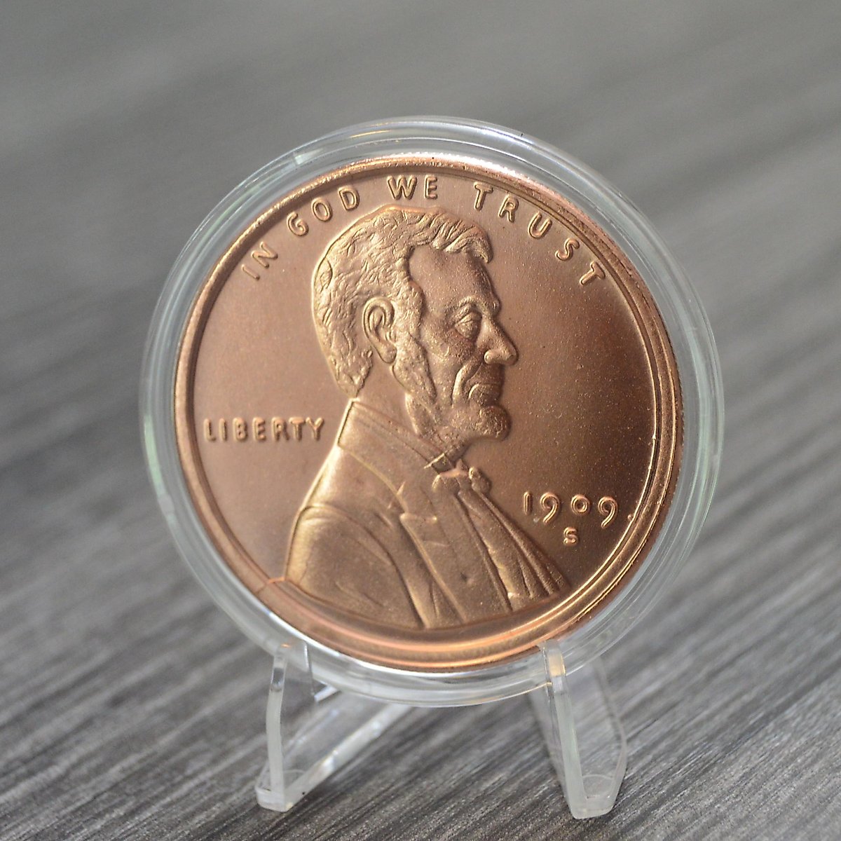Lincoln Wheat Cent 1909 S VDB Design 1 oz Pure .999 Copper Round Collectible Jumbo 39mm Coin in Capsule - COA by Heavenly Metals