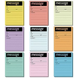 9 Pieces Telephone Message Sticky Notes Pads 4 x 5 Inch Assorted Neon Colors Sticky Notes Urgent Notes Self Stick Note Pads for Work Call, Office Supplies, 50 Sheets/Pack (Soft Colors)