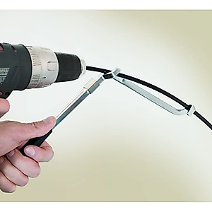 Klein Tools 53721 Flex Bit Kit with 9/16-Inch x 54-Inch Flex Bit Auger, Placement Tool and Wire Pulling Grip for Pulling Wire Behind Walls