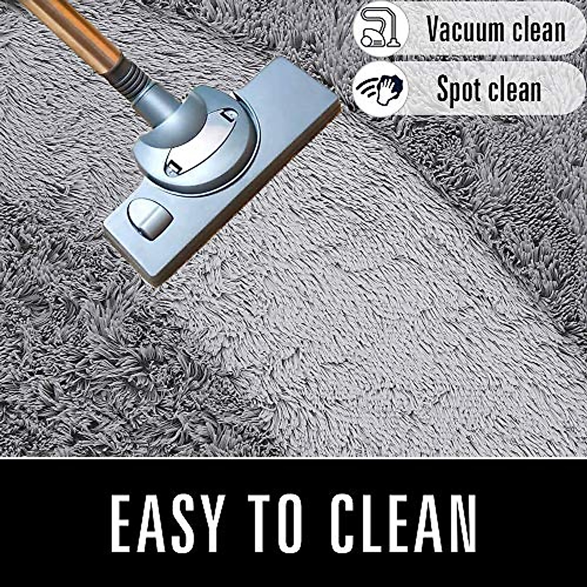 HOMORE Luxury Fluffy Area Rug for Bedroom Living Room Soft Carpets, Super Cute Comfortable Shag Rugs Modern Carpet for Kids Nursery Girls Home, 3x5 Feet Gray