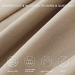 Willit Womens 4" Running Hiking Shorts Athletic Active Shorts with Liner Quick Dry Sports Shorts Zipper Pocket Khaki L